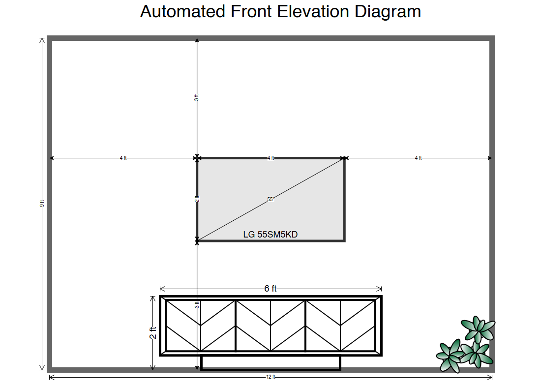Residential Front Elevation Diagram Template - XTEN-AV