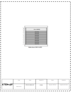 DVR Security Camera System Rack Diagram Layout Template - XTEN-AV