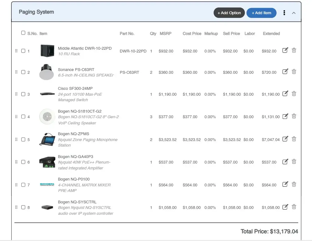 Paging and PA System Cost Estimation Guide